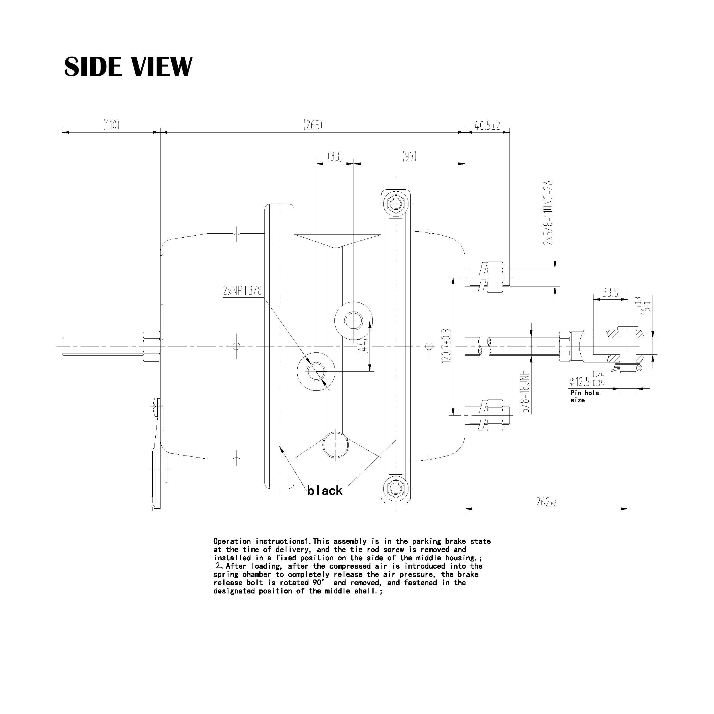 Fortpro Type 3636 Brake Chamber - Standard Stroke, Sealed | F224796 ...