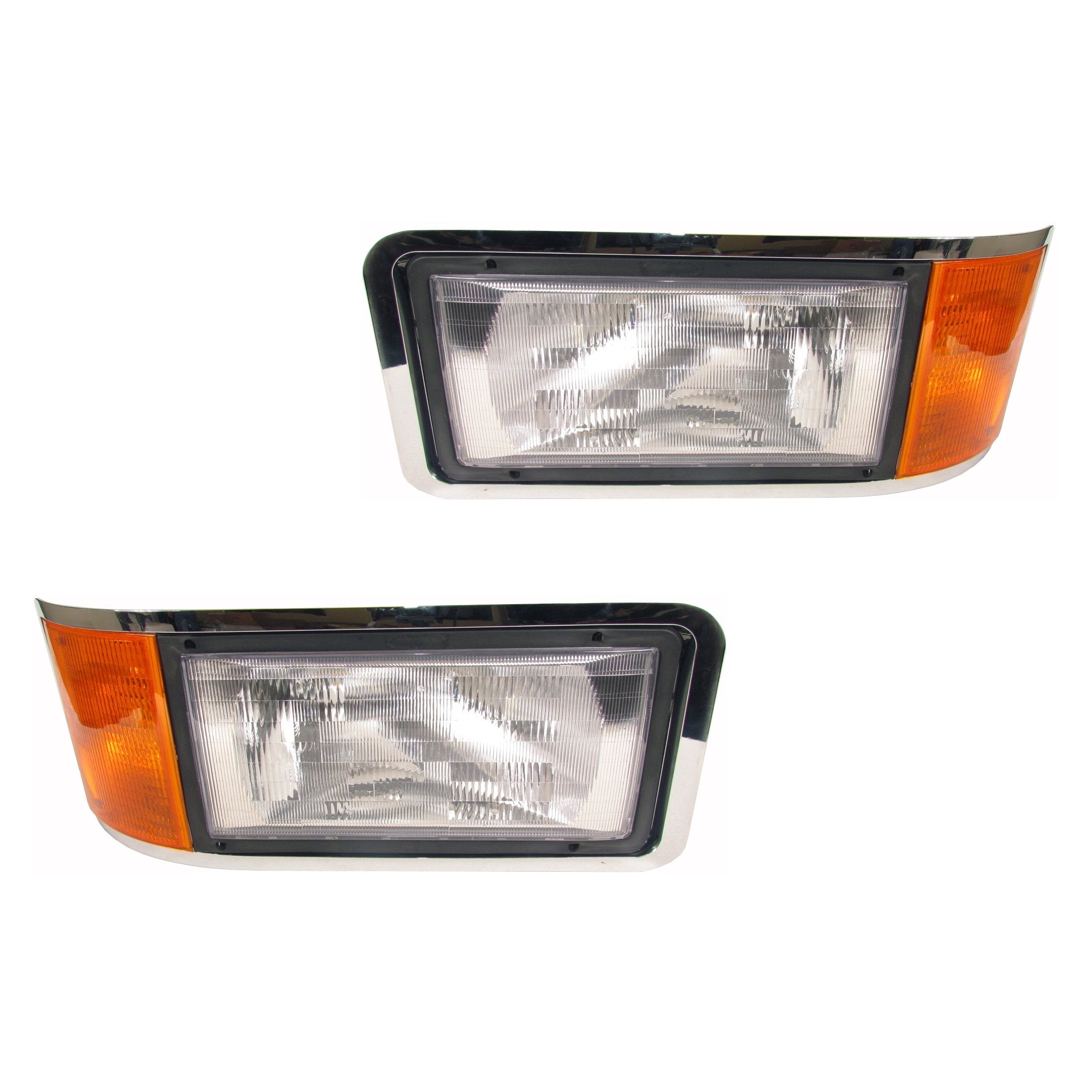 Headlights Assembly Set w/Corner Lamp for Mack Ch Set Back Axle Models ...
